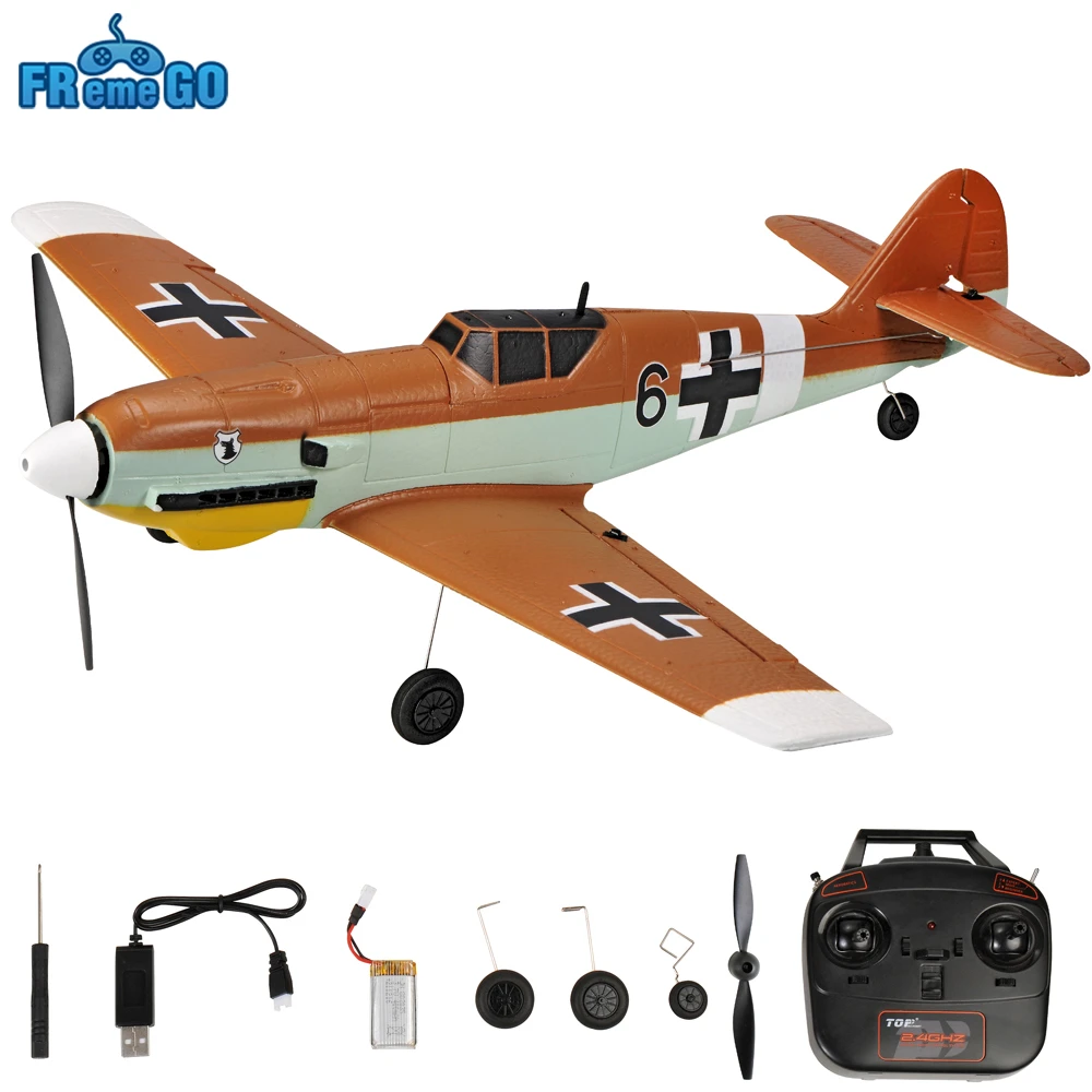 Bf109 Rc Plane Epp 450mm Wingspan One-key Aerobatic 2.4g 4ch 6-axis Rtf ...