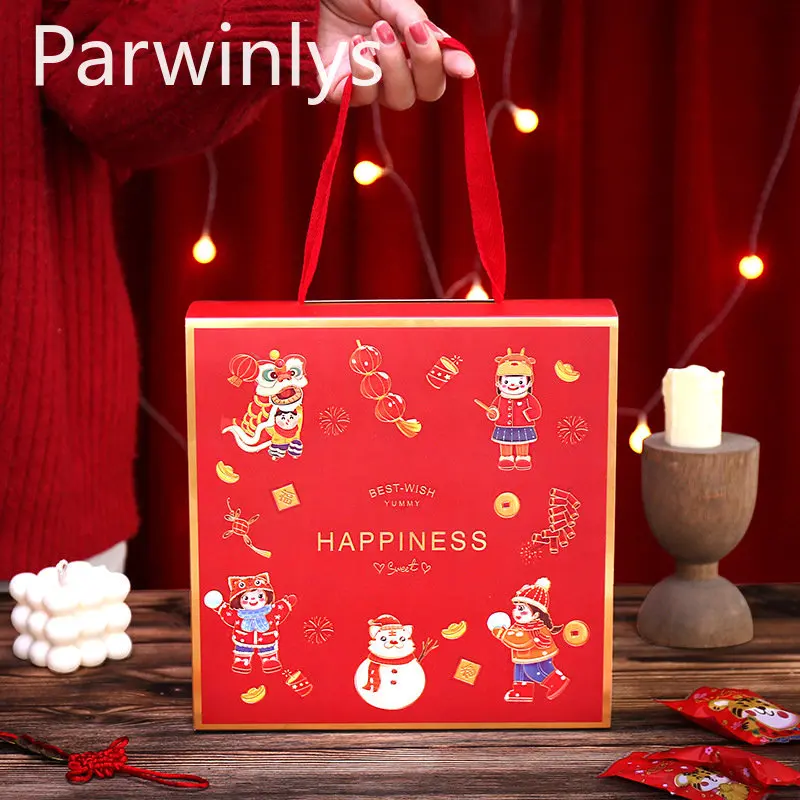 5-10-PCS-Chinese-New-Year-Portable-Red-Gift-Box-Spring-Festival ...