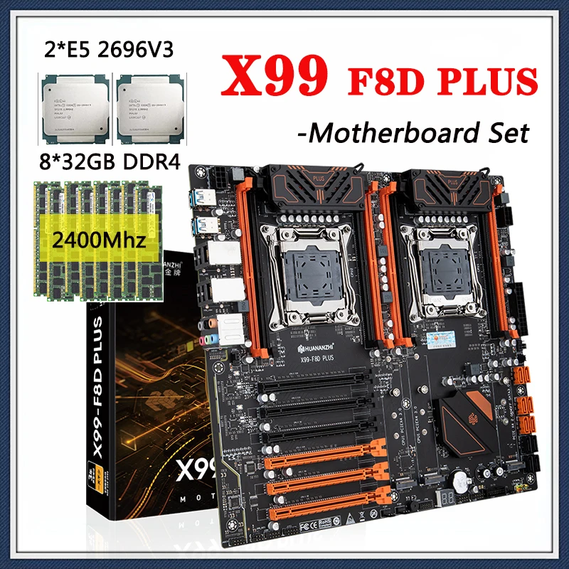 HUANANZHI-X99-F8D-PLUS-Motherboard-Set-Processor-LGA-2011-3-With-E5 ...