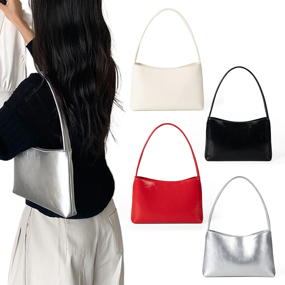 Shoulder-Bag-for-Women-Solid-Tote-Bag-PU-Leather-Magnetic-Buckle-Retro ...