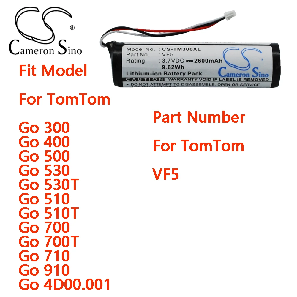 GPS, Navigator Battery For TomTom Go 300 Go 400 Go 500 Go 530 Go 530T ...