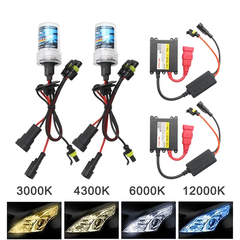 35W-55W-HID-Xenon-Bulb-Car-Headlight-Kit-Slim-Ballast-H1-H3-H7-H11-9005 ...