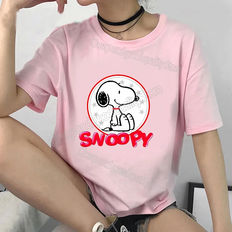 Camiseta de Snoopy para hombre y mujer, ropa de dibujos animados para ...
