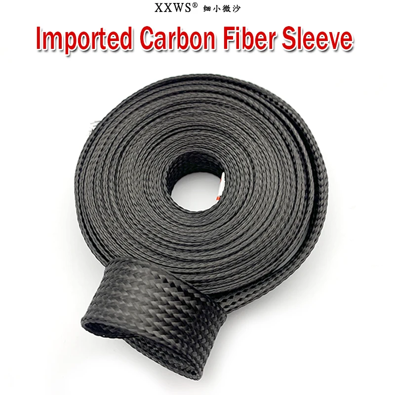 Sleeves 4-40mm High Density Tightly Black Braided Flexible Carbon Fiber ...