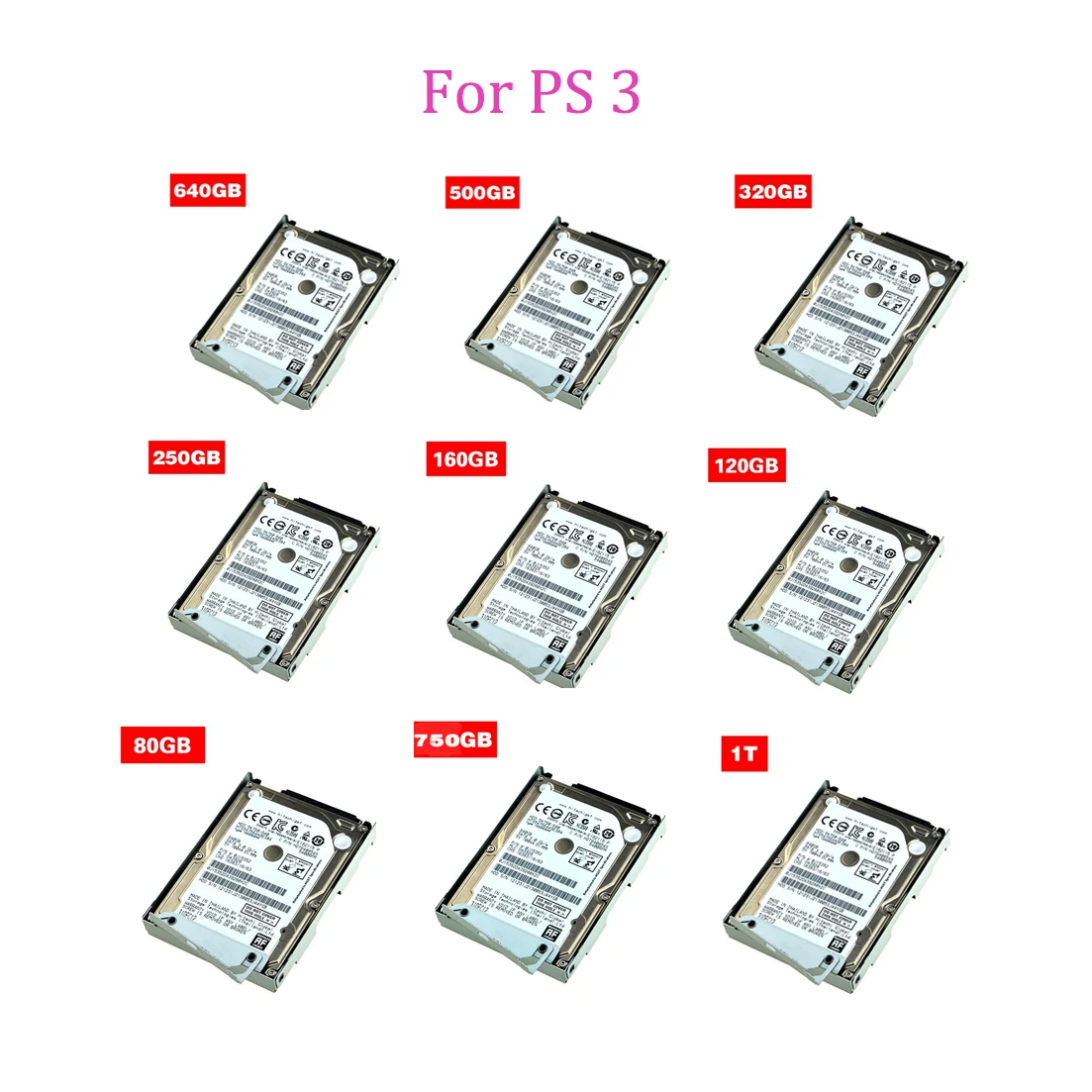 10 PCS Internal Hard Drive Disk For PS3 Game Console For PS4 HDD For ...