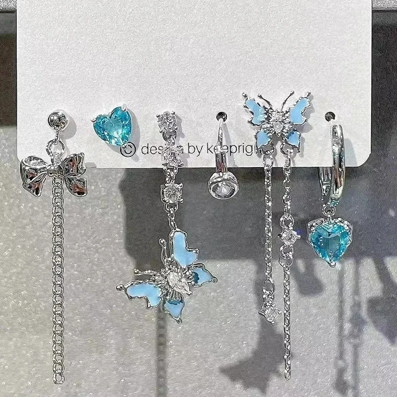 Серебряные серьги-капли с геометрическим рисунком, 6 шт | AliExpress