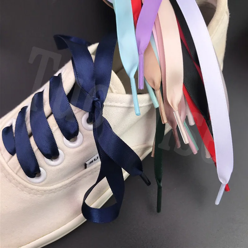 1Pair-2-CM-Width-Silk-Shoe-Laces-Satin-Ribbon-Flat-Shoelaces-Women ...