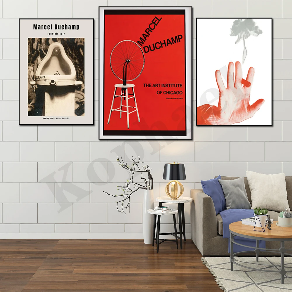 Marcel Duchamp Abstract Retro Conceptual Art Gallery Exhibition Poster ...