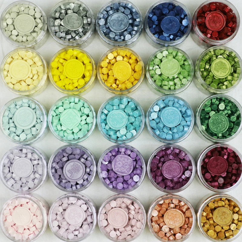 DIY Color Wax Seal Sealing Beads Stamps Matte Glitter Bead Stamp ...