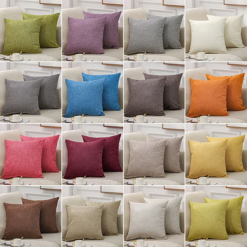 1pc-Solid-Color-Cushion-Cover-Cotton-Linen-Pillow-Covers-Sofa-Cushion ...