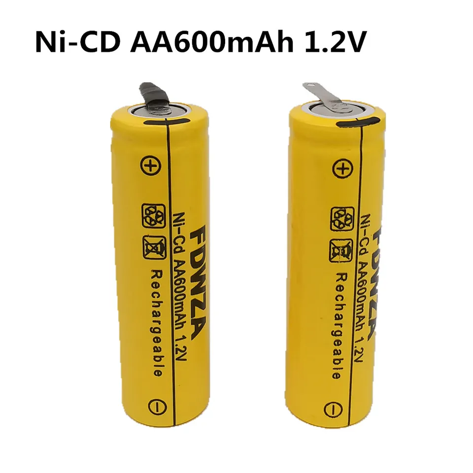 Nicd Aa 600mah Batteries Rechargeable 1.2V AA 600mAh NiCd Battery For