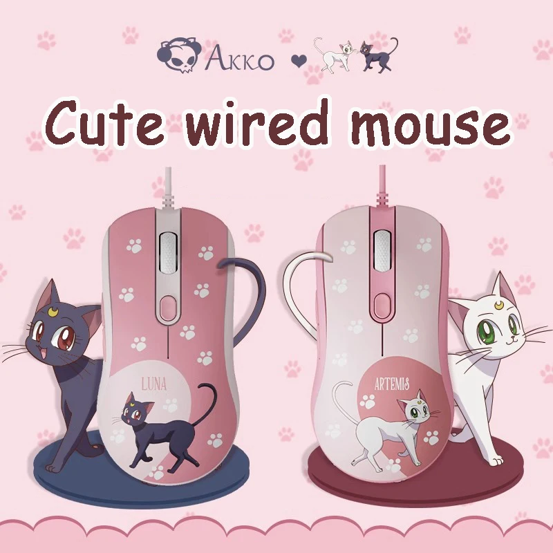 Cute-Cartoon-Wired-Gaming-Mouse-2500dpi-Adjustable-Kawaii-Cat-Design-6 ...