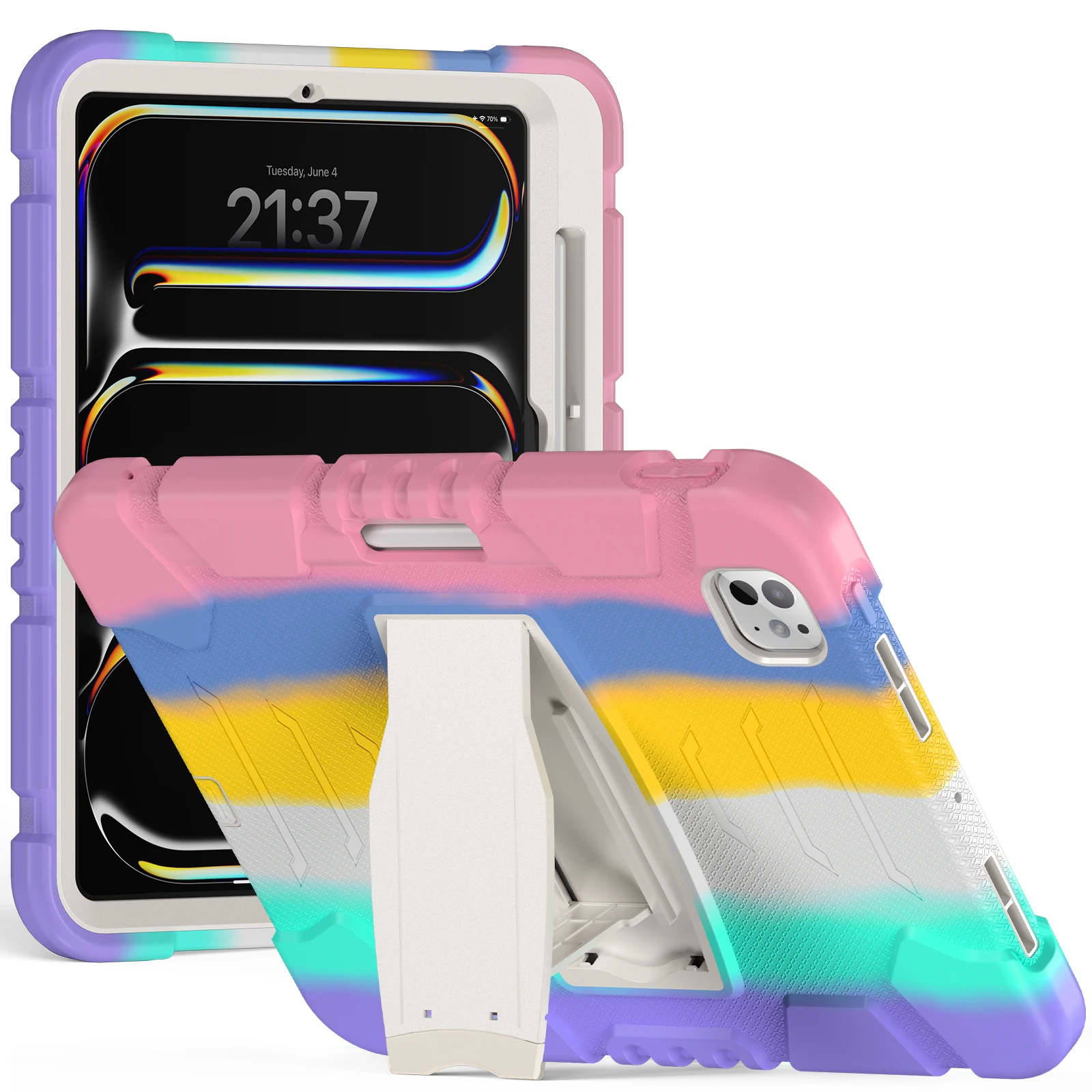 Premium Shockproof Stand Tablet Case - Durable Hard Cover for Pro 2024 ...
