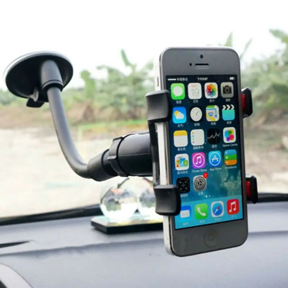 360-Car-Windshield-Mount-Cradle-Suction-Cup-Holder-Gooseneck-Car-Phone ...