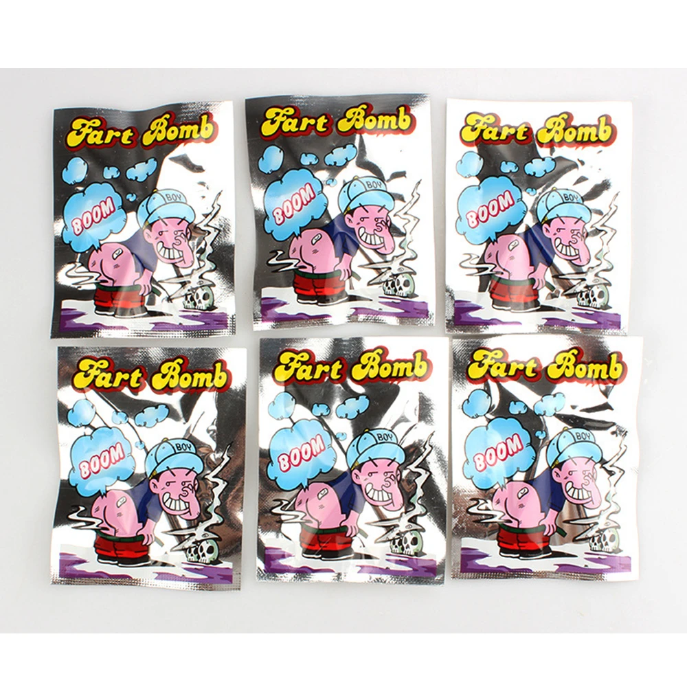 10pcs Funny Toy Fart Bomb Bags Stink Bomb Explosion Smelly Shock Toy ...