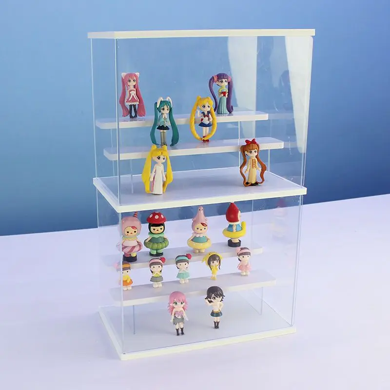 Acrylic-Figure-Display-Case-for-Collectibles-Clear-Countertop-Storage ...
