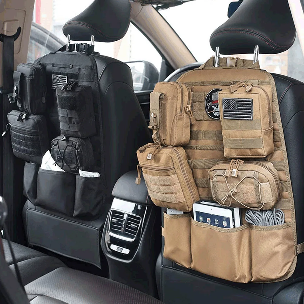 Oxford Car Back Seat Molle Storage Bag Multifunctional Car Back Seat ...
