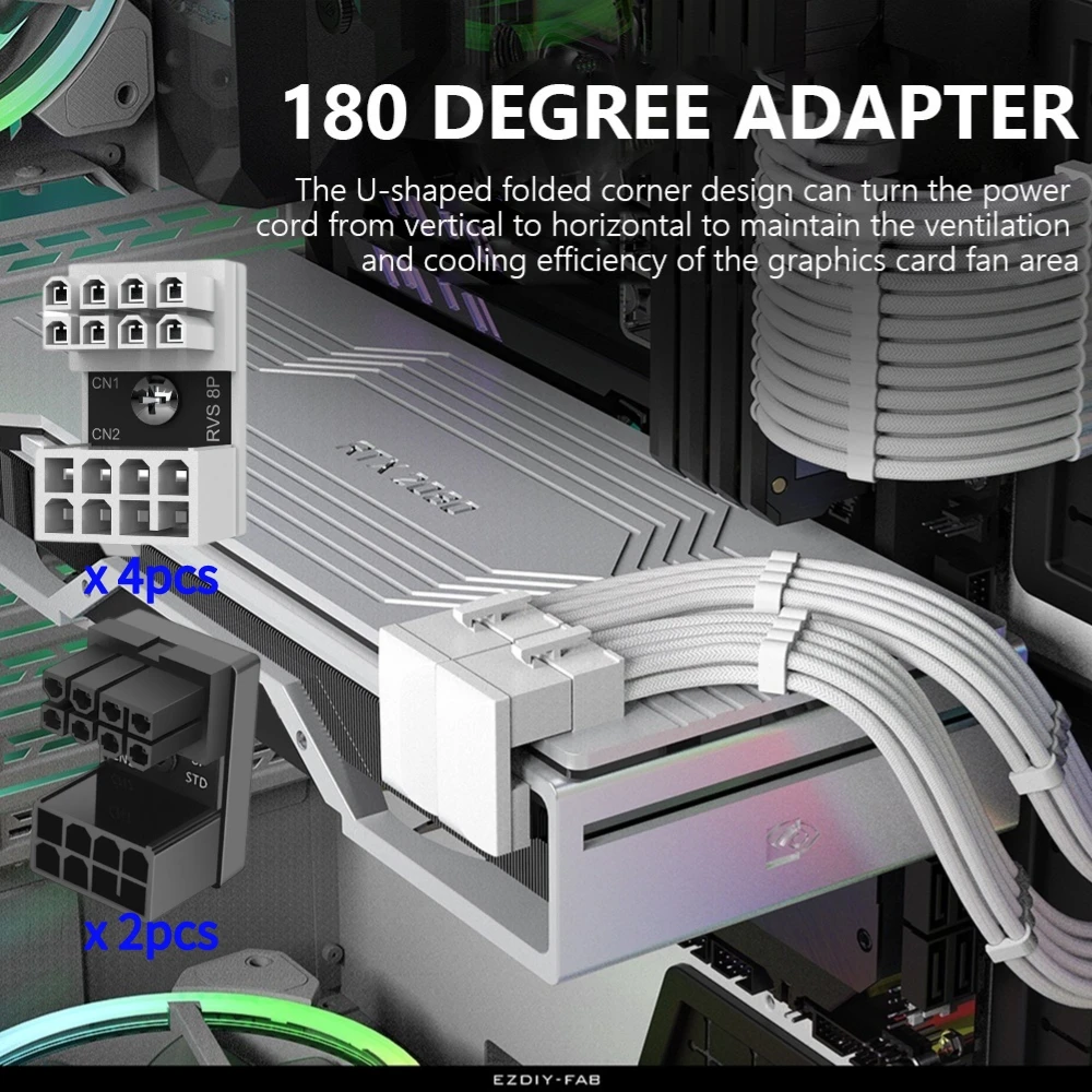ATX-8-Pin-Female-To-8-Pin-Male-Cables-Management-Ports-Computer-Parts ...
