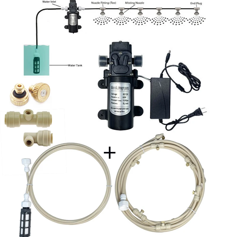 12V Diaphragm Pump, High Quality Mini Misting System Pump for Cooling ...