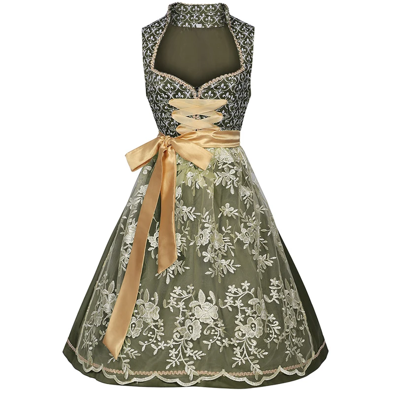HOT Deluxe Traditional Dirndl Oktoberfest For Lady Costume Alps ...