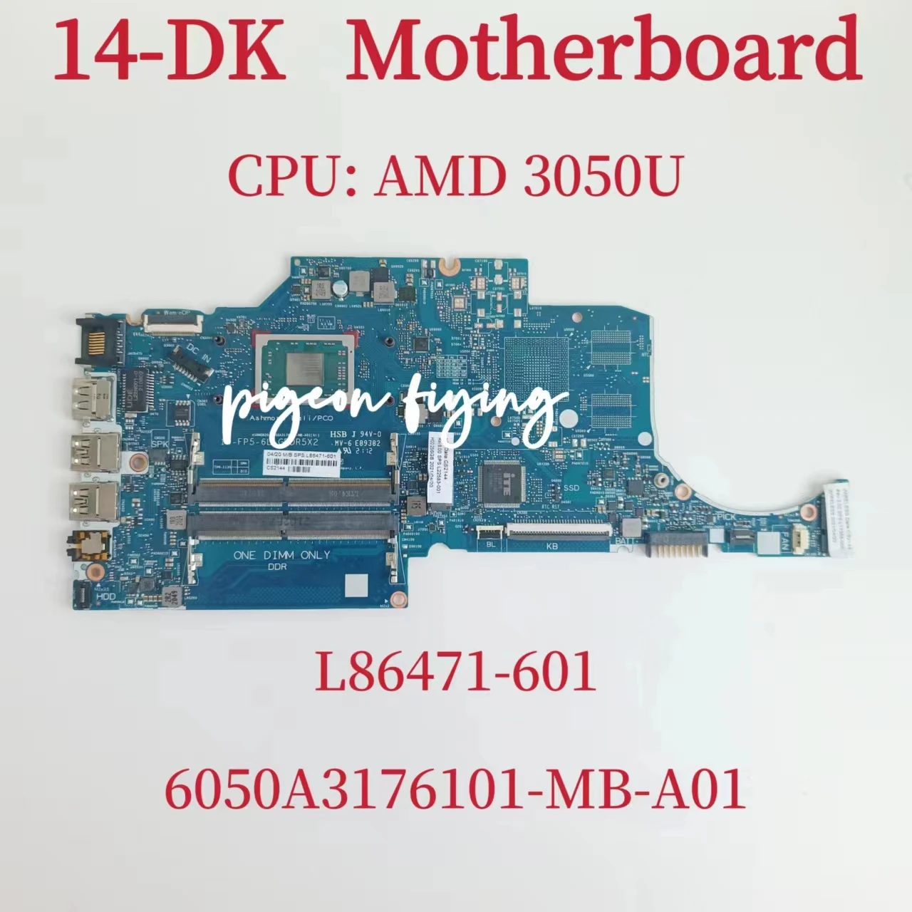 6050A3176101-Mainboard-For-HP-14-DK-Laptop-Motherboard-CPU-AMD-3050U ...