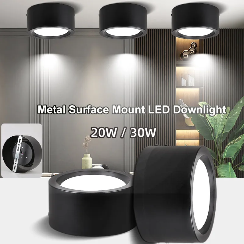 Led Downlight AC180-265V 20W 30W Ceiling Surface Mounted Spots Lamp for ...