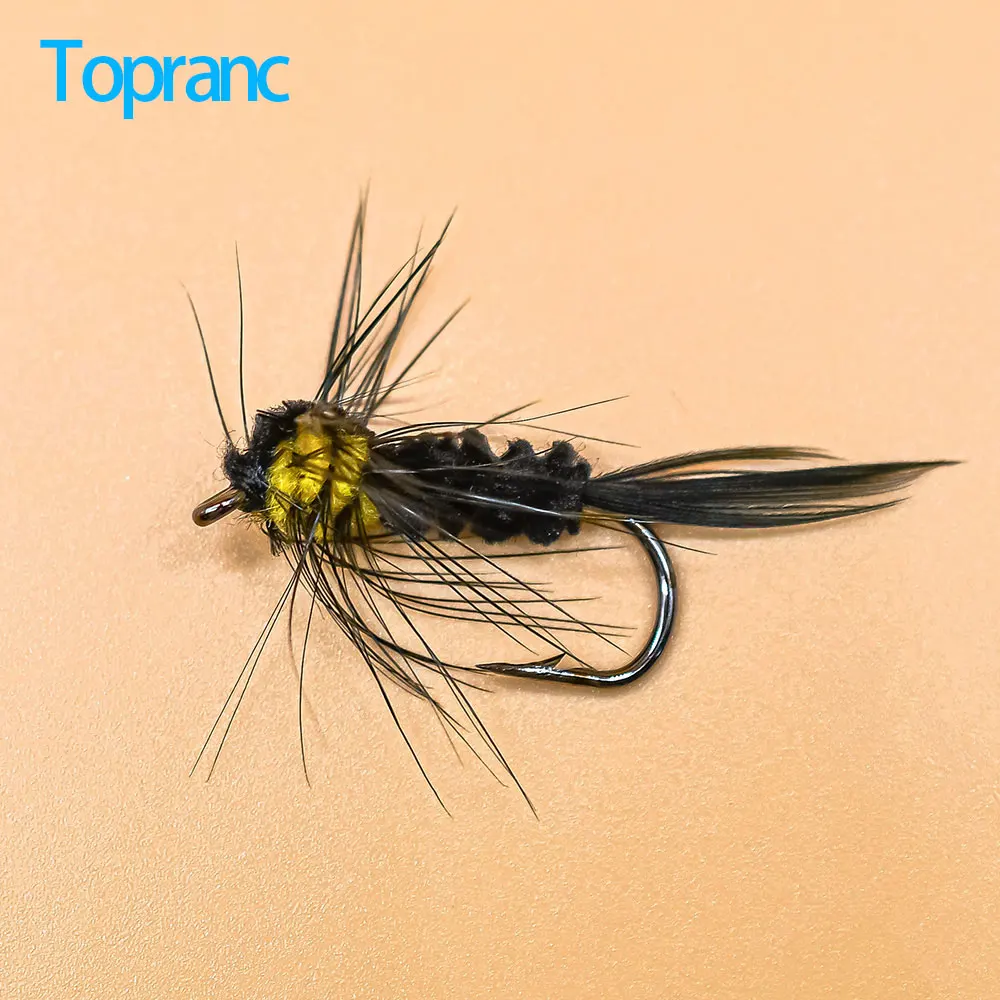 Topranc-5Pcs-Flies-Fly-Bee-Hooks-Woolly-Bugger-Artificial-Insect-Hook ...
