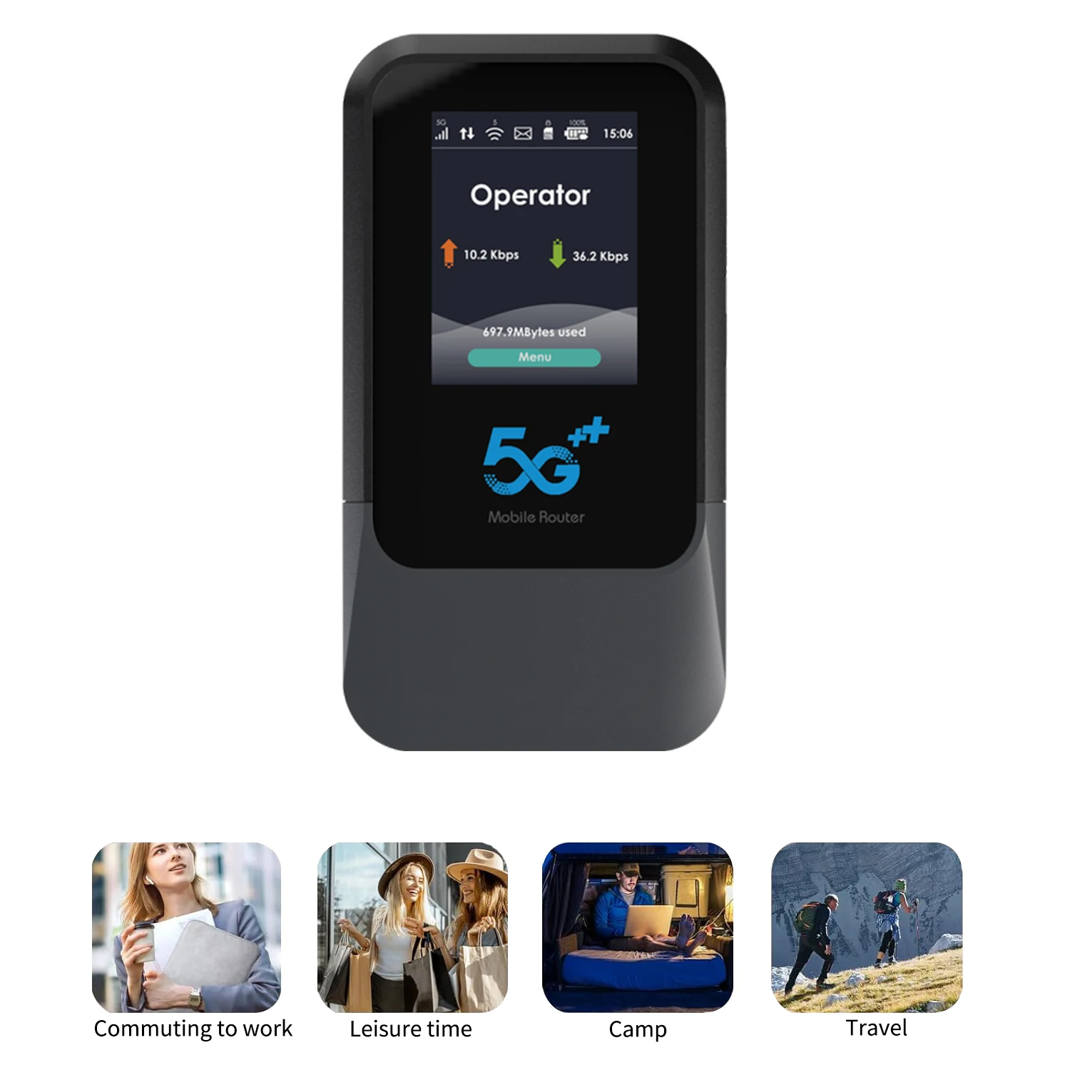 5G SA NSA SIM&eSIM Modem,4000mAh Pocket Mini WiFI,VPN Mobile Portable ...