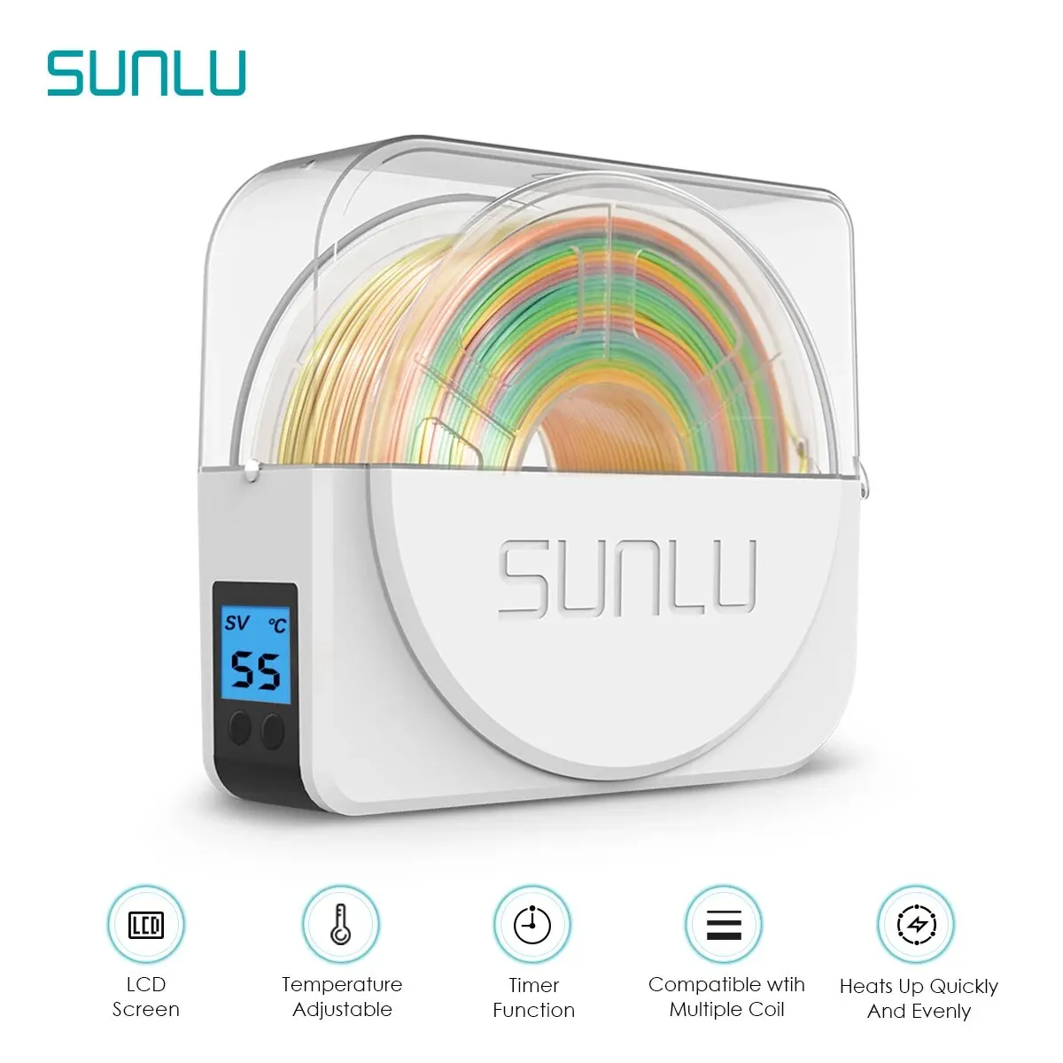 SUNLU-S1-Filament-Dry-Box-3D-Printer-Filaments-Dryer-Storage-Box-LCD ...