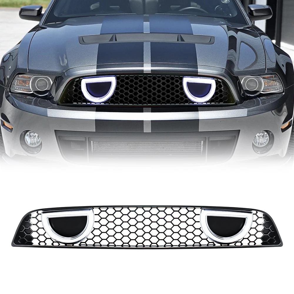 Front Mach 1 Style Grille Bumper Grill Car Grills With DRL & Turn ...