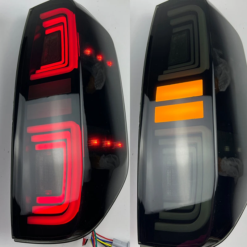 Estilo do carro led lanterna traseira para nissan navara d40 frontier 2005 2015 traseira luz da ...