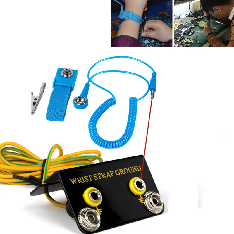 New-Anti-Static-Ground-Socket-L-Shaped-ESD-Ring-Durable-Green-Mayitr ...