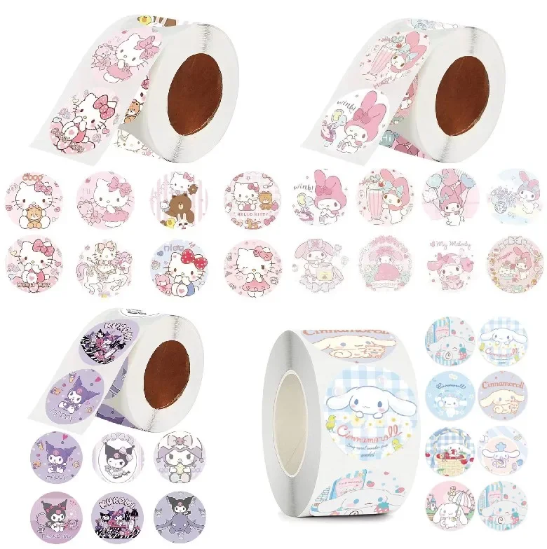 Sanrio-Hello-Kitty-1-Roll-Mixed-Cartoon-Stickers-Kawaii-Cinnamoroll ...