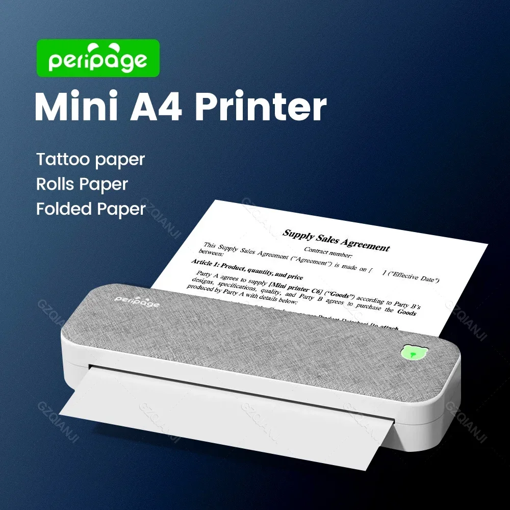 PeriPage-A4-Paper-Printer-Direct-Thermal-Transfer-Wirless-Mobile-Photo ...