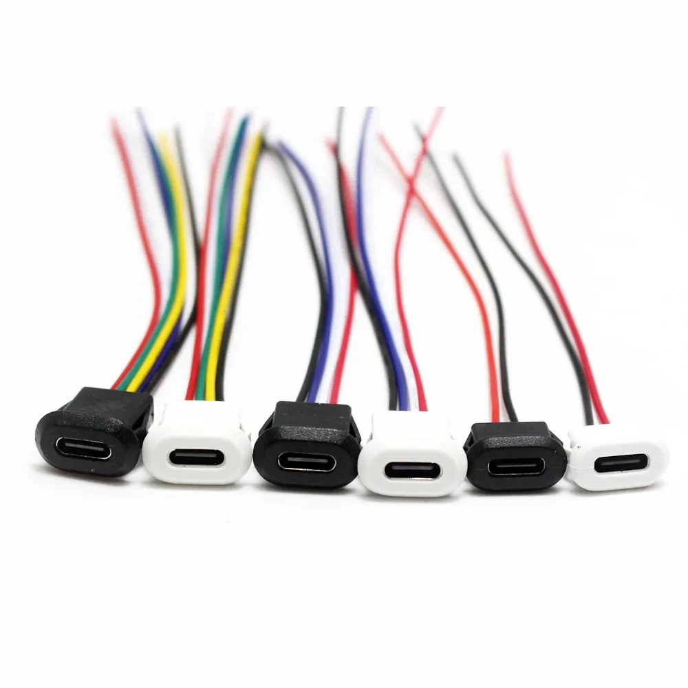 2-4-6-Pin-USB-C-Type-Waterproof-USB-Connector-Direct-compression-female ...