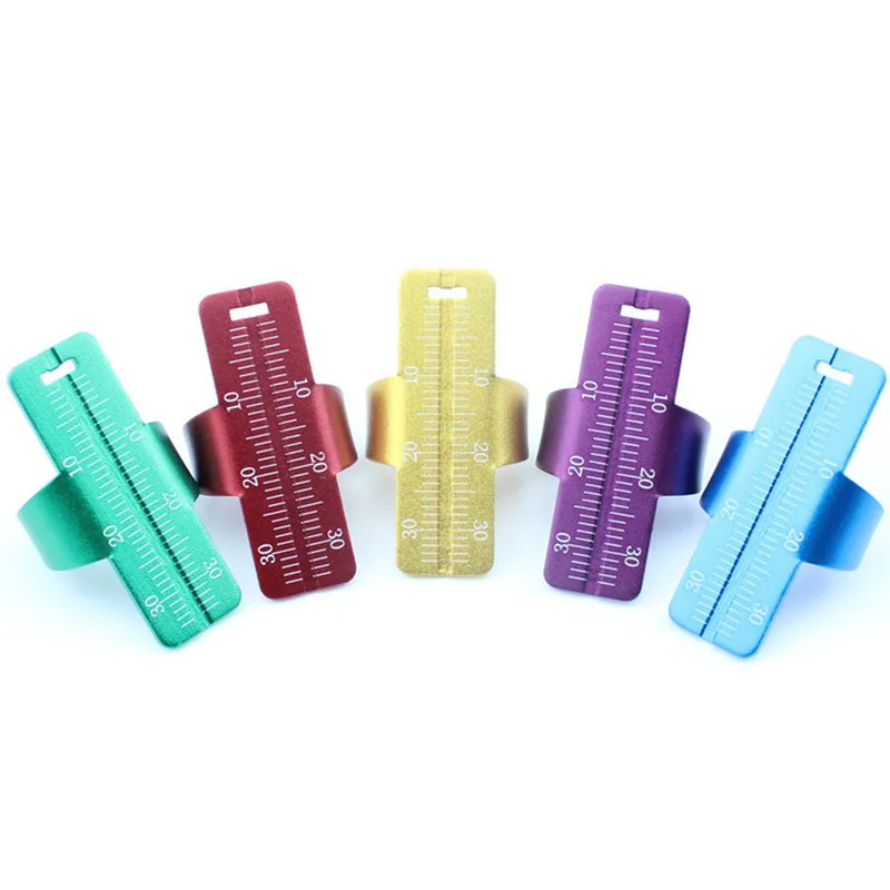Regla de dedo Dental, regla de aluminio colorida, medidor de escala de ...