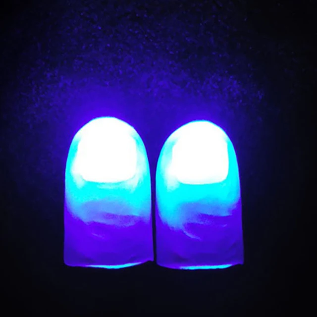 2Pcs/set Magic Thumbs Light Toys for Adult Magic Trick Props Blue Light ...