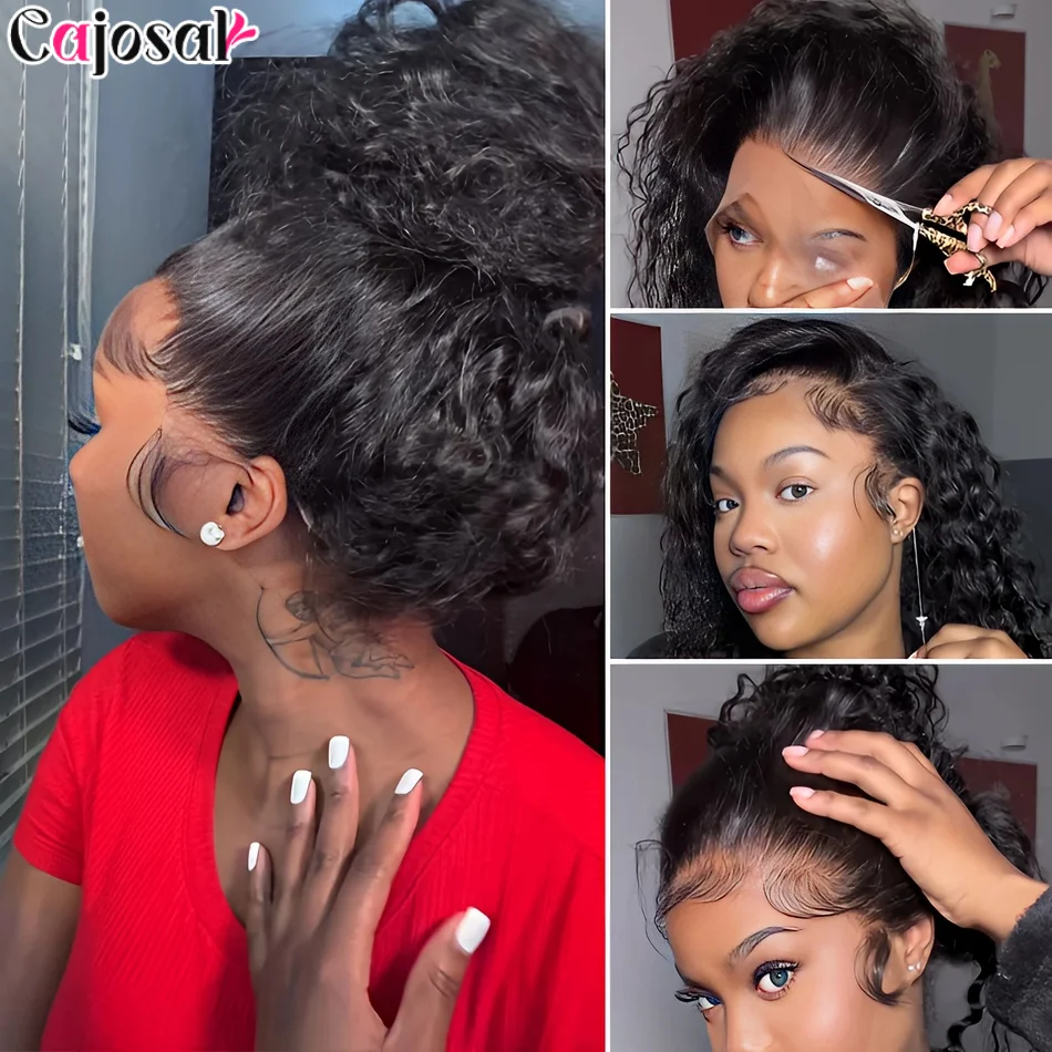 360 Hd Lace Wig 30-36 Inch Human Hair Wig 250 Density Kinky Curly Water ...