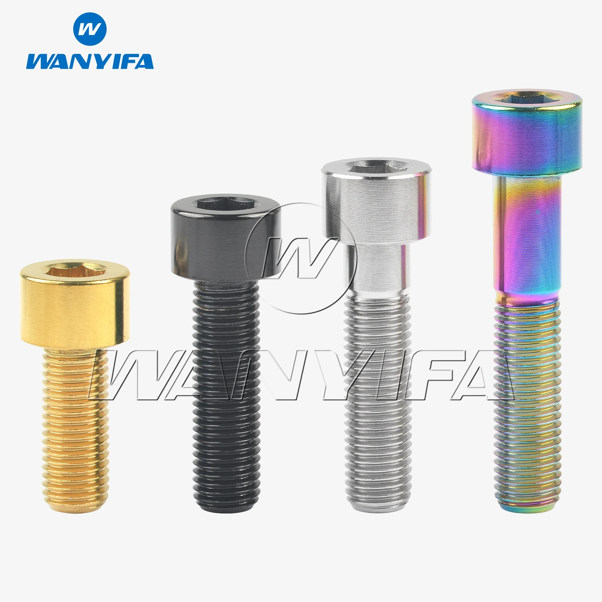 Wanyifa Titanium Bolt DIN912 M10x20/25/30/35/40/45/50/55/60mm 1.25mm ...