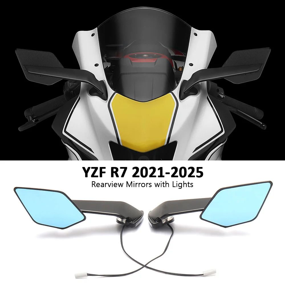 New Rearview Mirrors With Turn Signals LED Motorcycle Accessories For ...