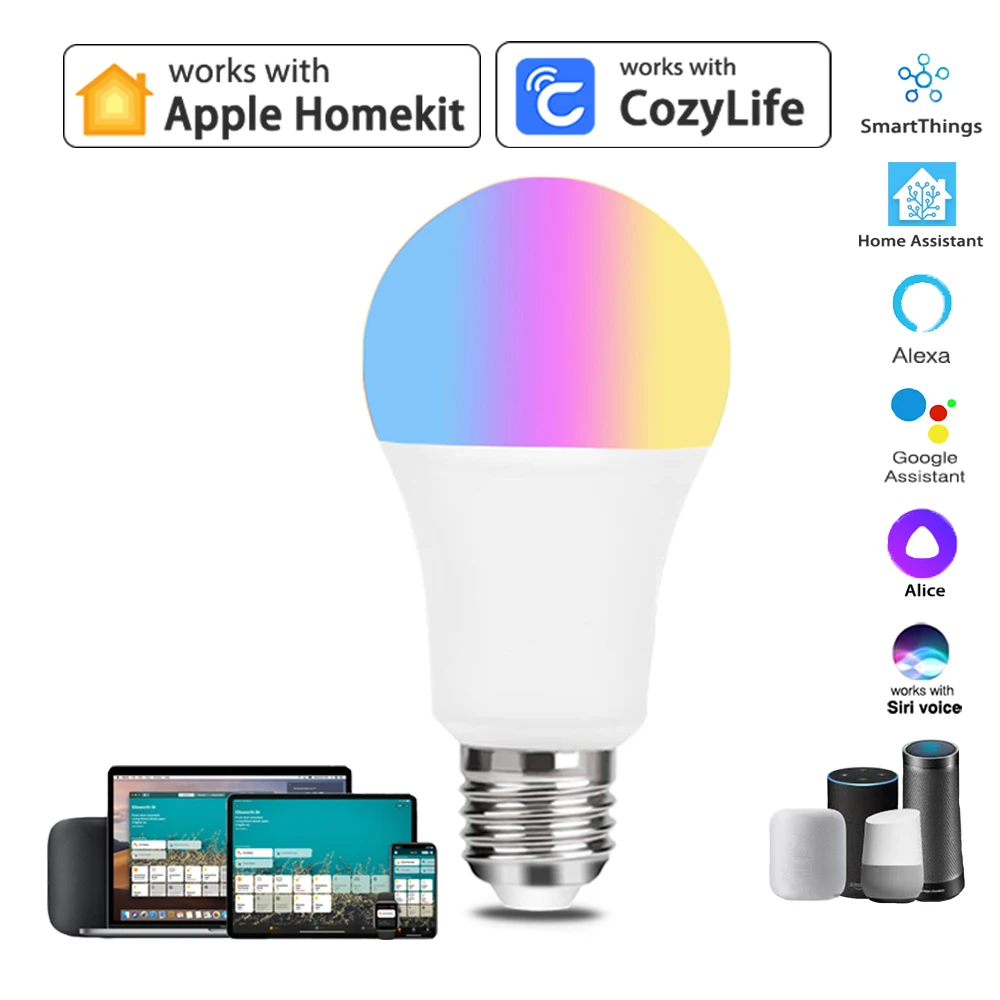 Homekit-bombilla-LED-inteligente-con-Wifi-l-mpara-E27-regulable ...