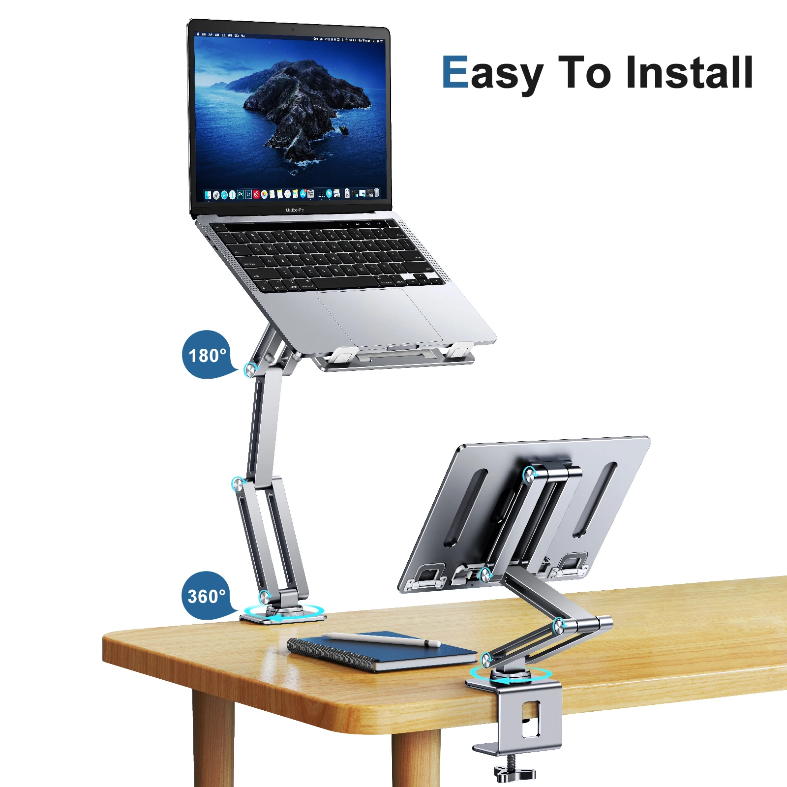Oatsbasf-Aluminum-Laptop-Stand-360-Rotatable-Computer-Booster-3-Joint ...