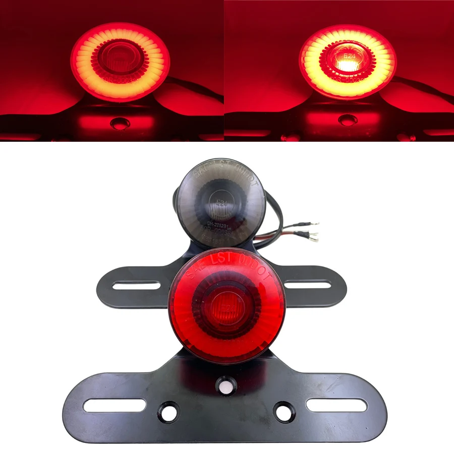 1PC-Round-LED-Motorcycle-Running-Stop-Rear-Light-UTV-Dirt-Bike ...