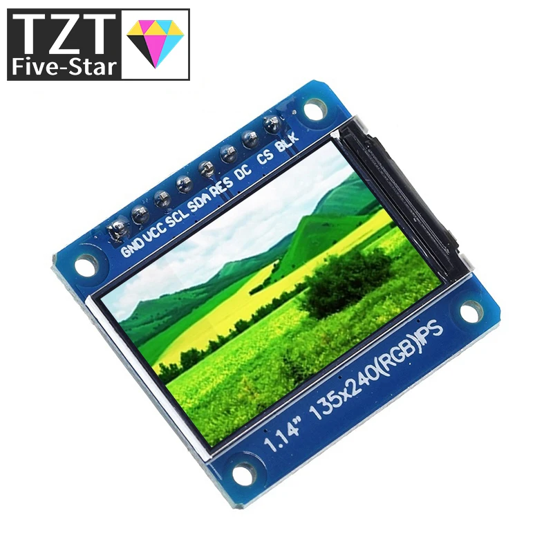 1pcs New IPS 1.14 inch 3.3V 8PIN SPI HD Full Color TFT Display Screen ...