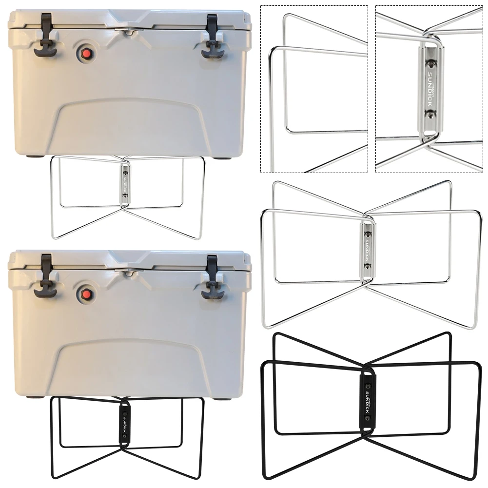 Ice-Box-Holder-Foldable-Outdoor-Camping-Ice-Box-Holder-Rack-Stainless ...