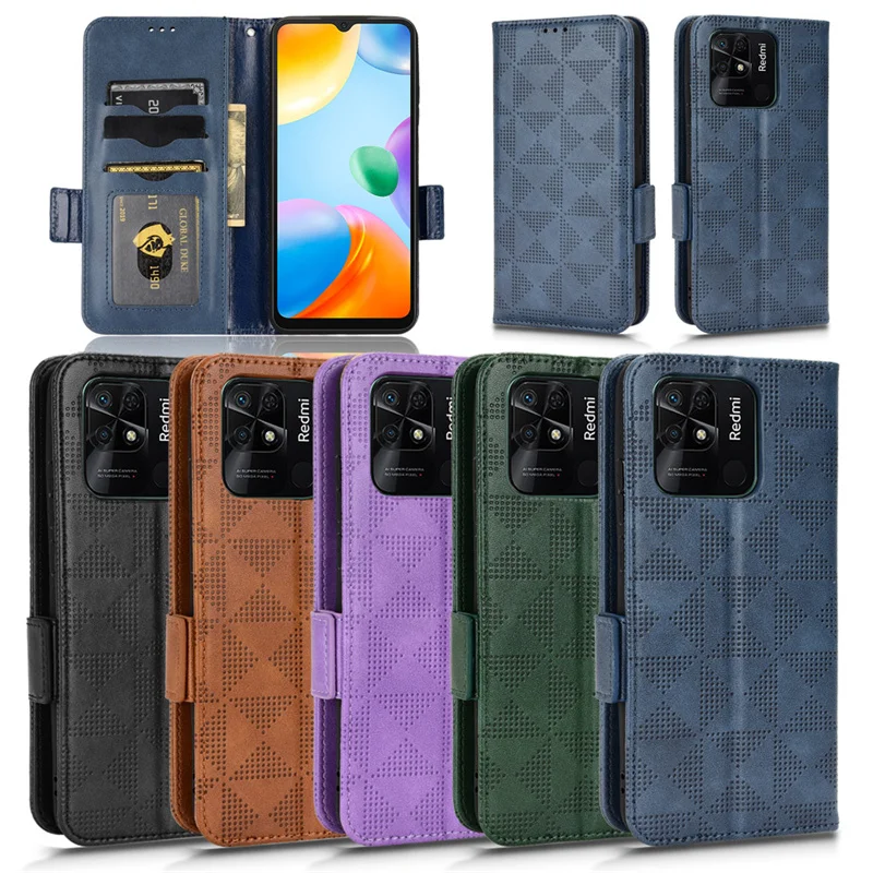 For Redmi 10C Leather Flip Stand Scratch Resistant Luxury Phone Case ...