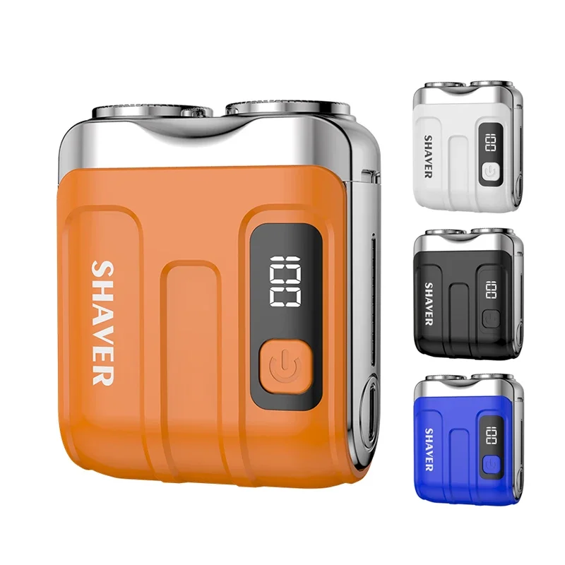MINI Travel Electric Shaver For Men Double Floating Magnetic Blade Head ...