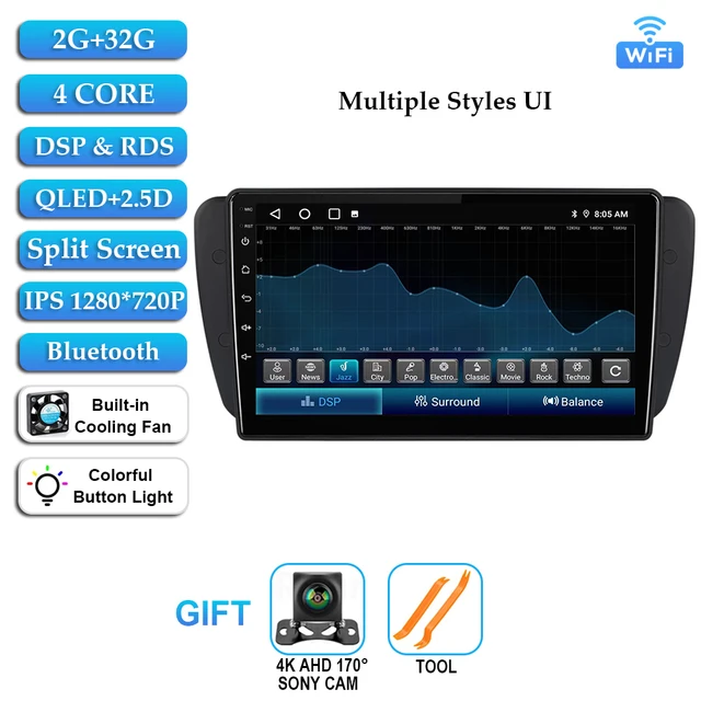 Android 13 For Seat Ibiza MK4 6J SportCoupe Ecomotive Cupra 2009 2010 ...