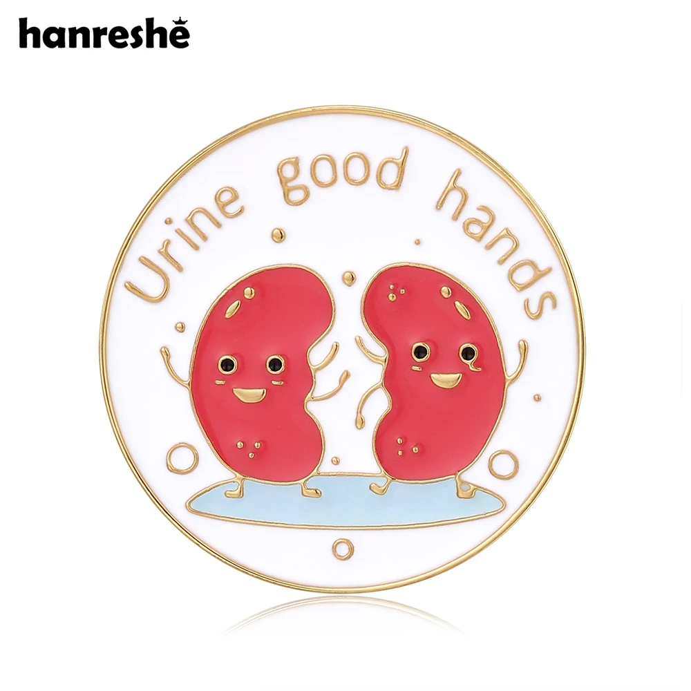 Hanreshe Lovely Urology Kidney Enamel Brooch Medical Cartoon Backpack ...