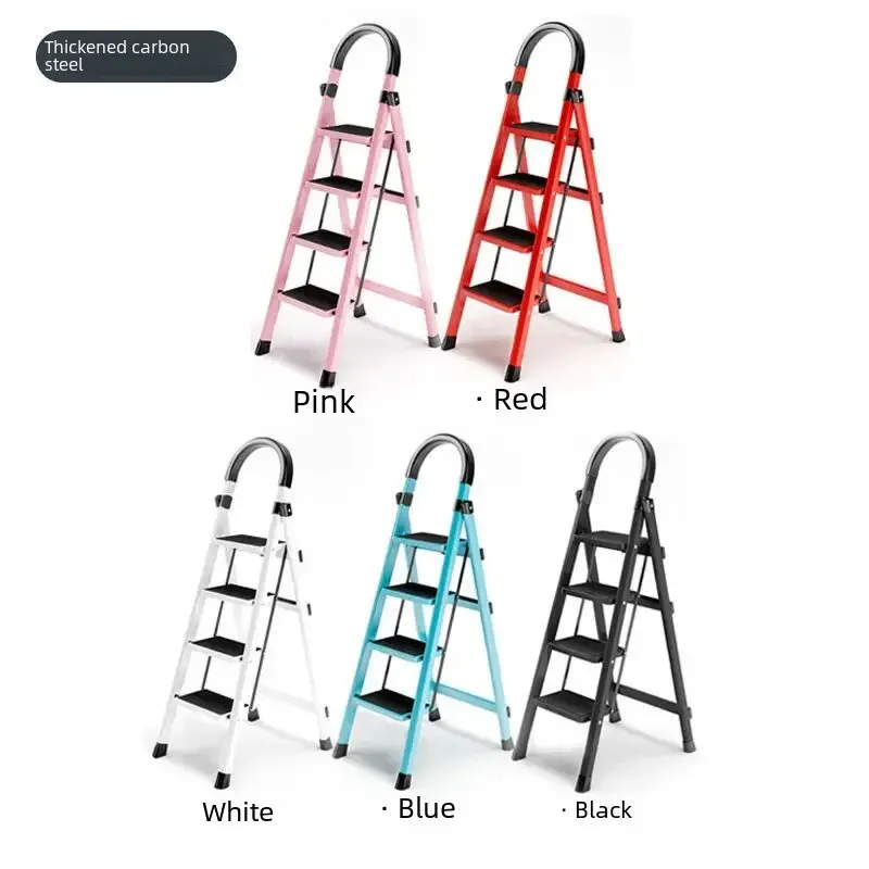 Thickened Home Use Engineering Folding Lifting Ladder Indoor Four Step ...